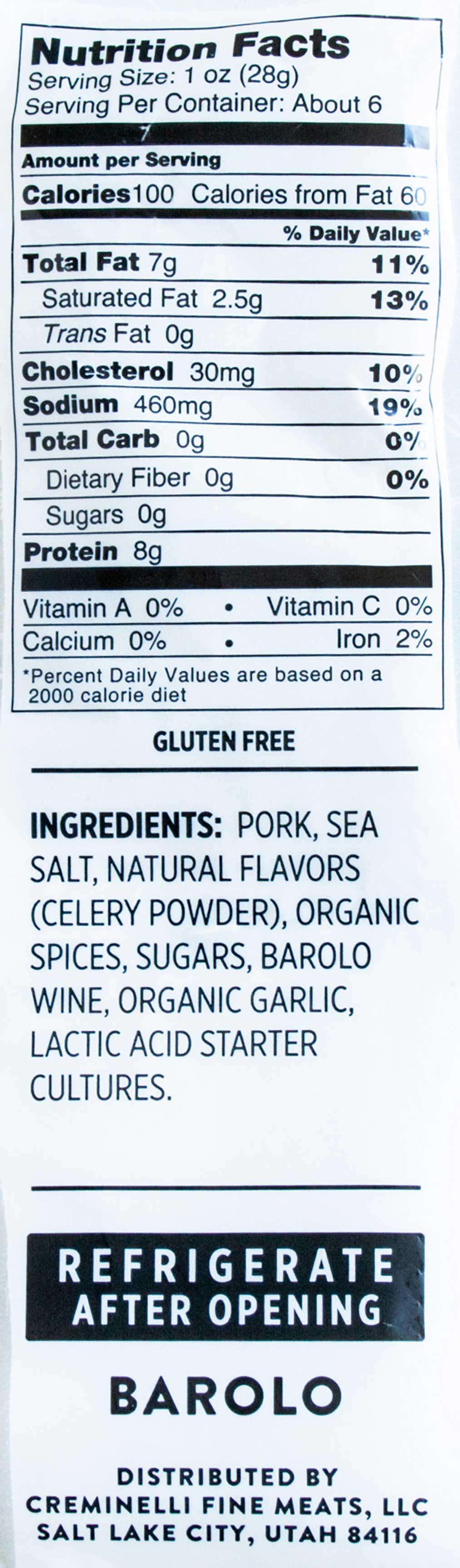 Salami Barolo/Creminelli/Salami & Chorizo – igourmet