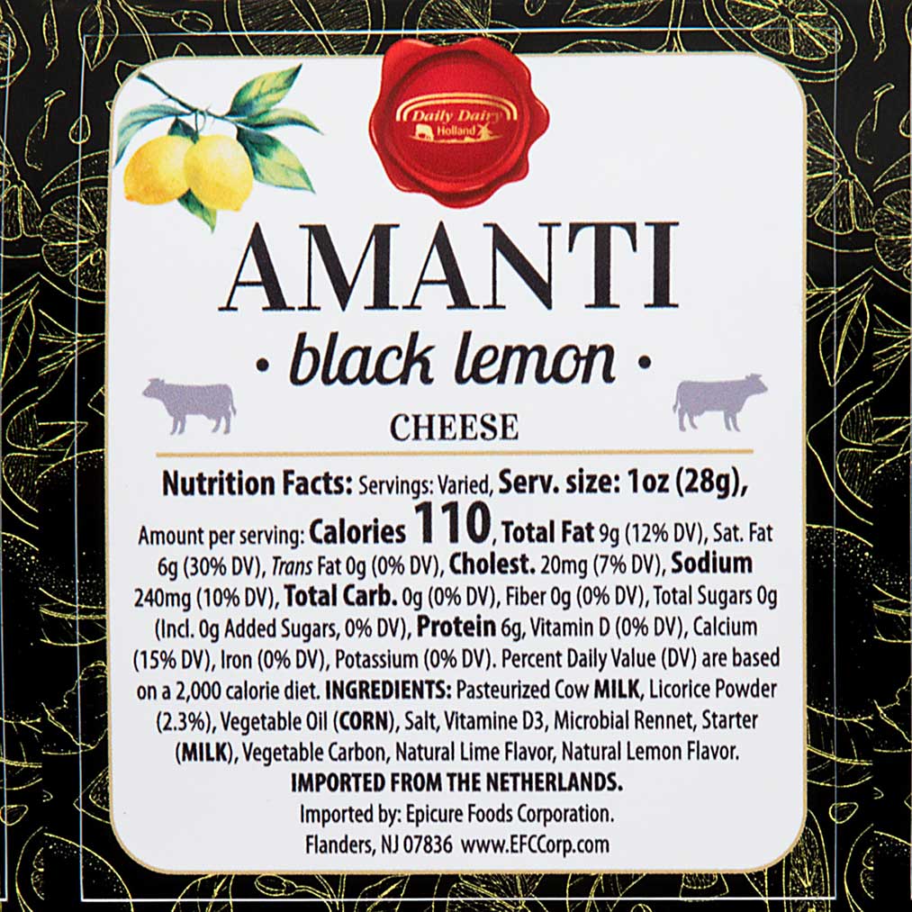Amanti Black Lemon Gouda Cheese – igourmet