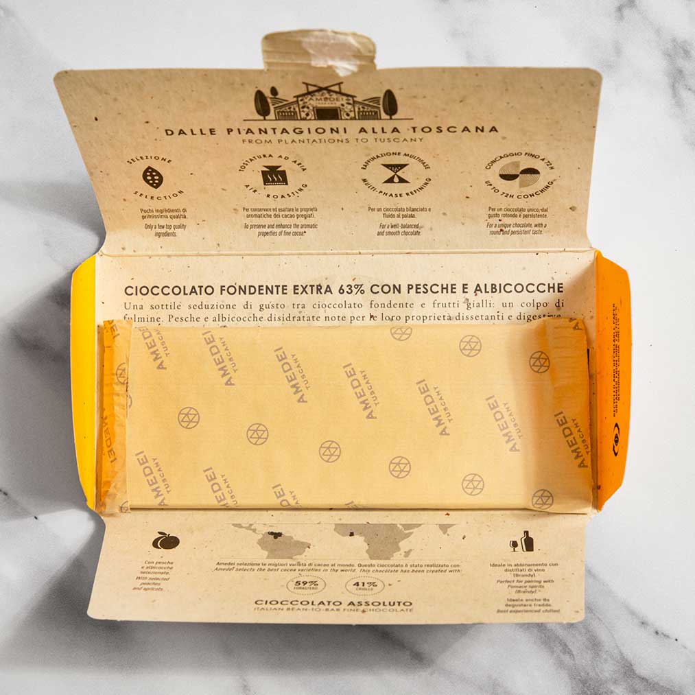 Toscano Frutti Gialli - Dark Chocolate Bar with Peaches & Apricots ...