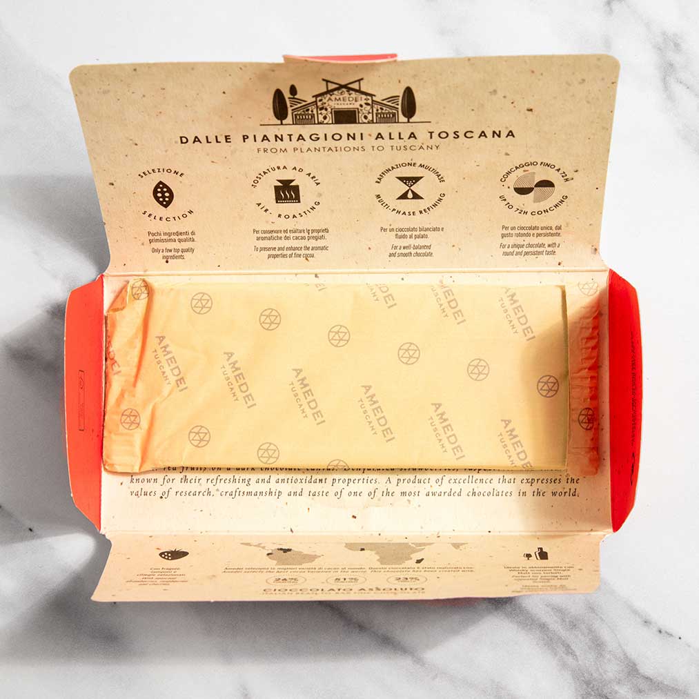 Toscano Frutti Rossi - 70% Dark Chocolate Bar with Strawberries, Raspb ...