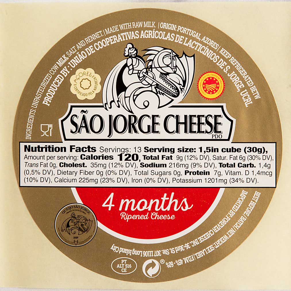 Sao Jorge Cheese DOP/Cut & Wrapped by igourmet/Cheese