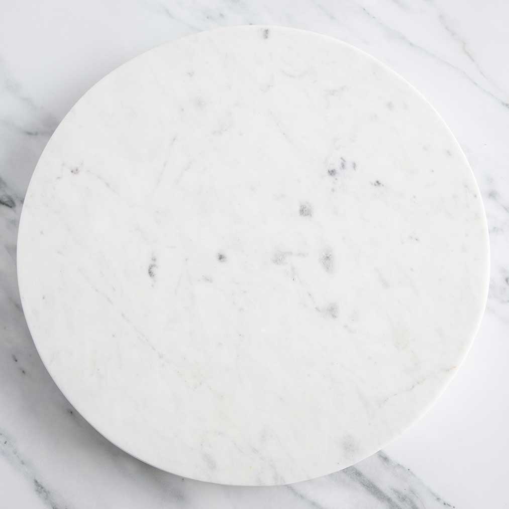 White Marble Thick Round Board with Handle Grooves/Be Home/Housewares ...