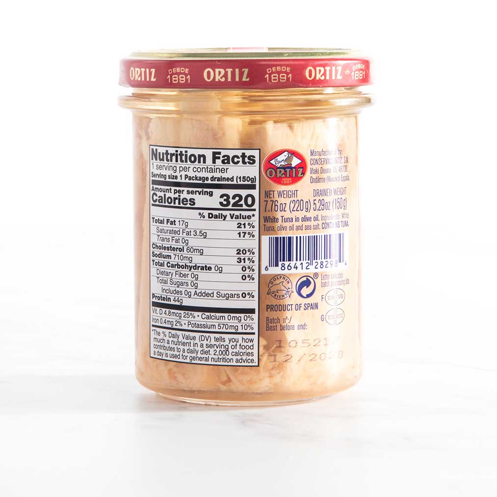 White Bonito Tuna in Olive Oil - Glass Jar/Ortiz/Smoked & Prepared Fish ...