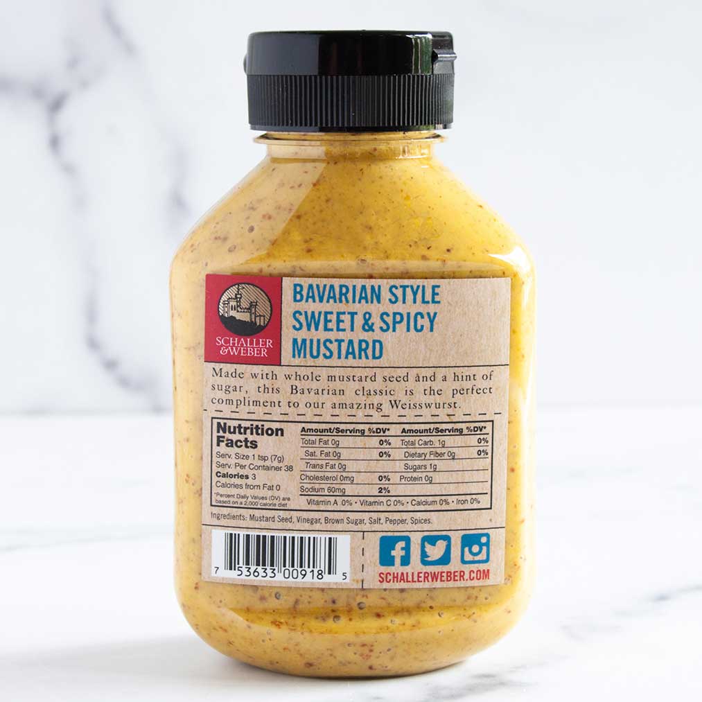 Bavarian Sweet & Spicy Mustard/Schaller & Weber/Sauces & Marinades ...