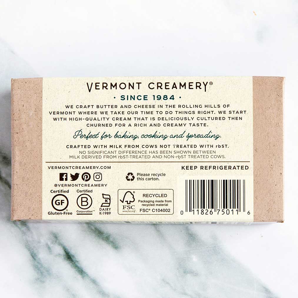 Vermont Cultured Butter/Vermont Creamery/Butter & Dairy – igourmet