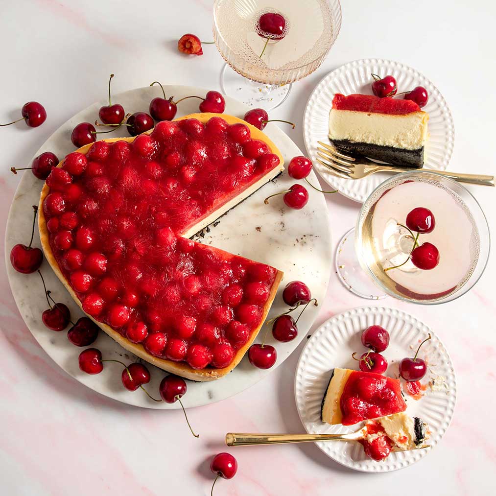 igourmet - Heart-Shaped Cherry Cheesecake