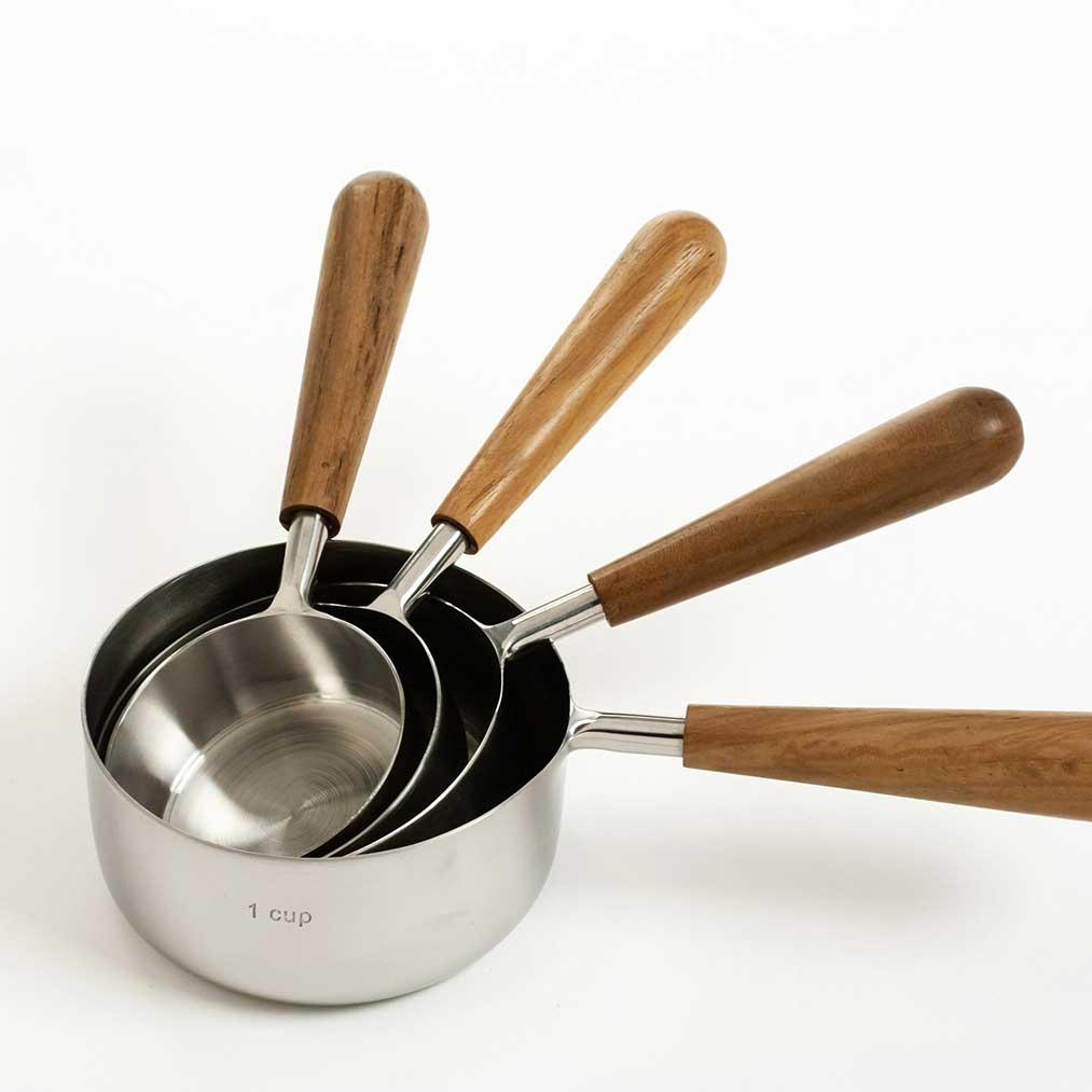 igourmet - Teak & Stainless Measuring Cups
