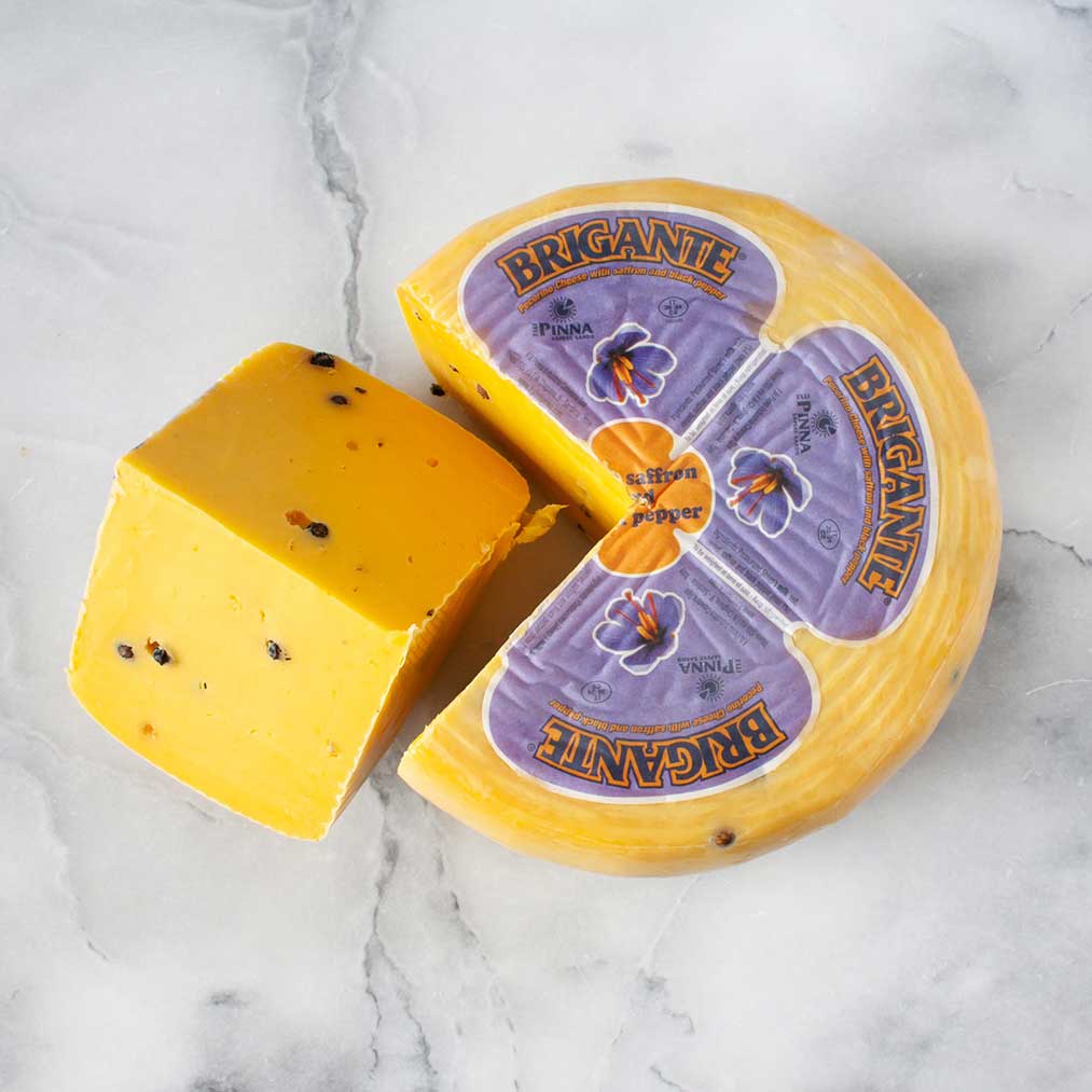 igourmet - Brigante Sheep's Milk Cheese with Saffron & Black Pepper