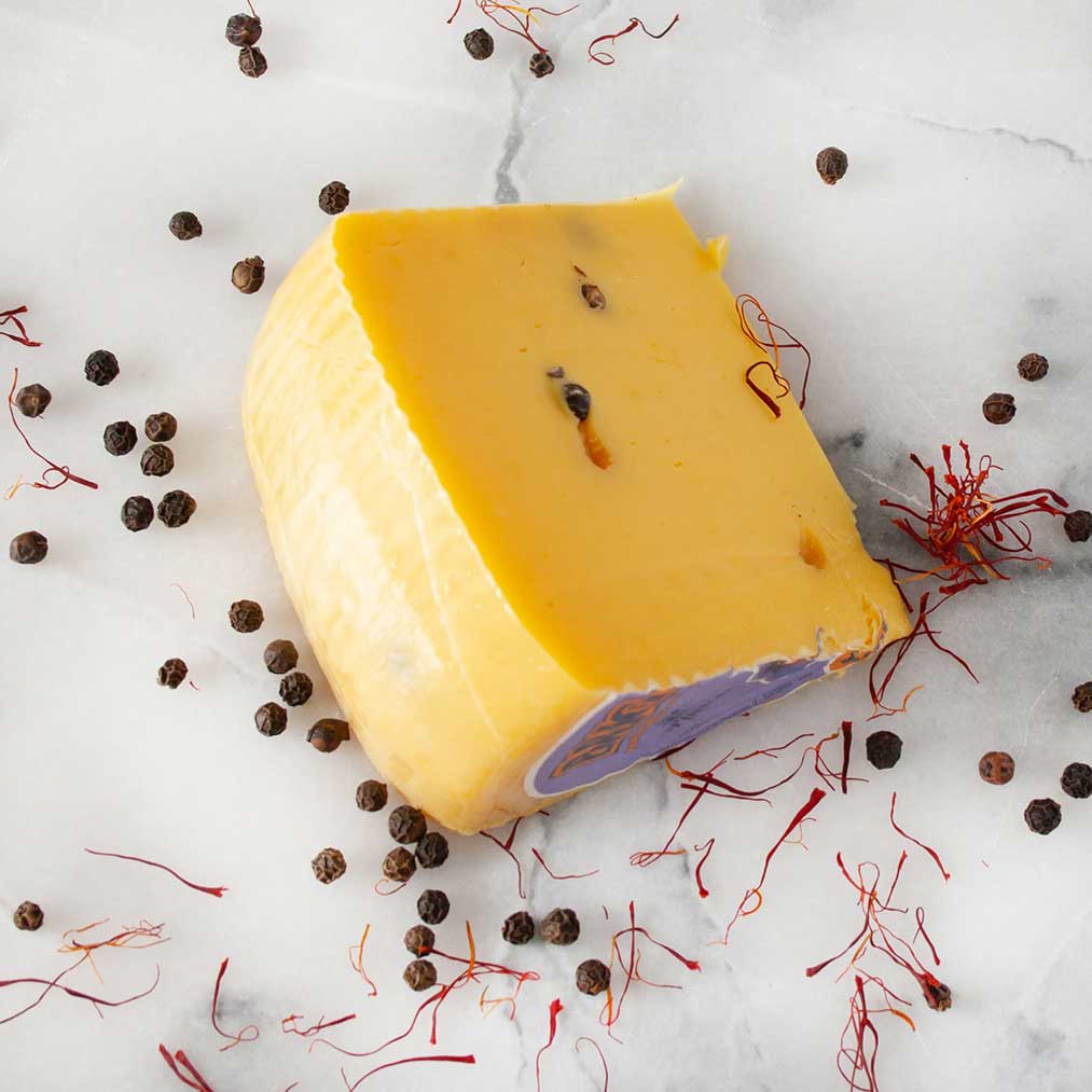 igourmet - Brigante Sheep's Milk Cheese with Saffron & Black Pepper