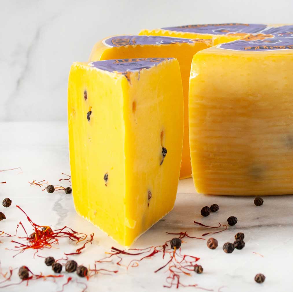 igourmet - Brigante Sheep's Milk Cheese with Saffron & Black Pepper