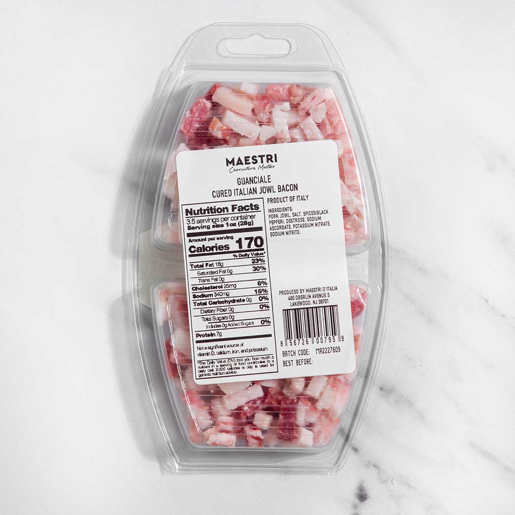 igourmet - Guanciale Strips - Cured Italian Jowl Bacon
