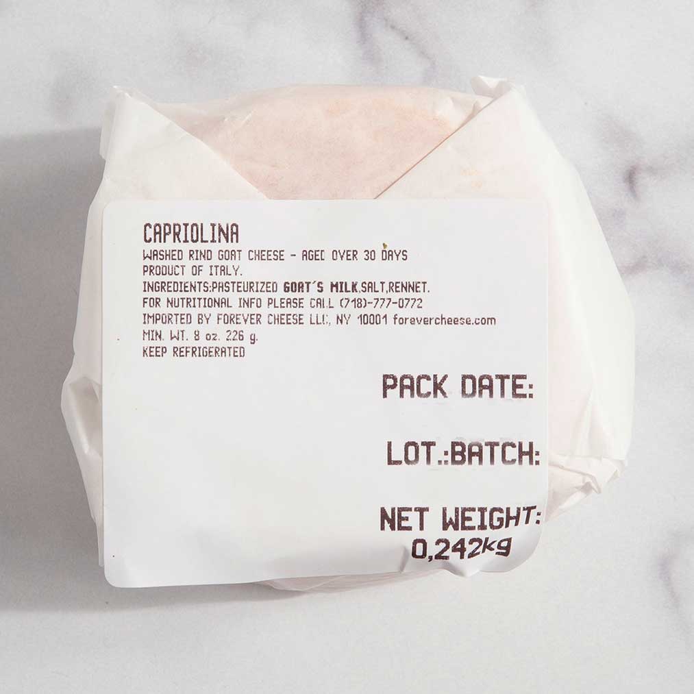 igourmet - Capriolina Italian Washed Rind Goat's Milk Cheese