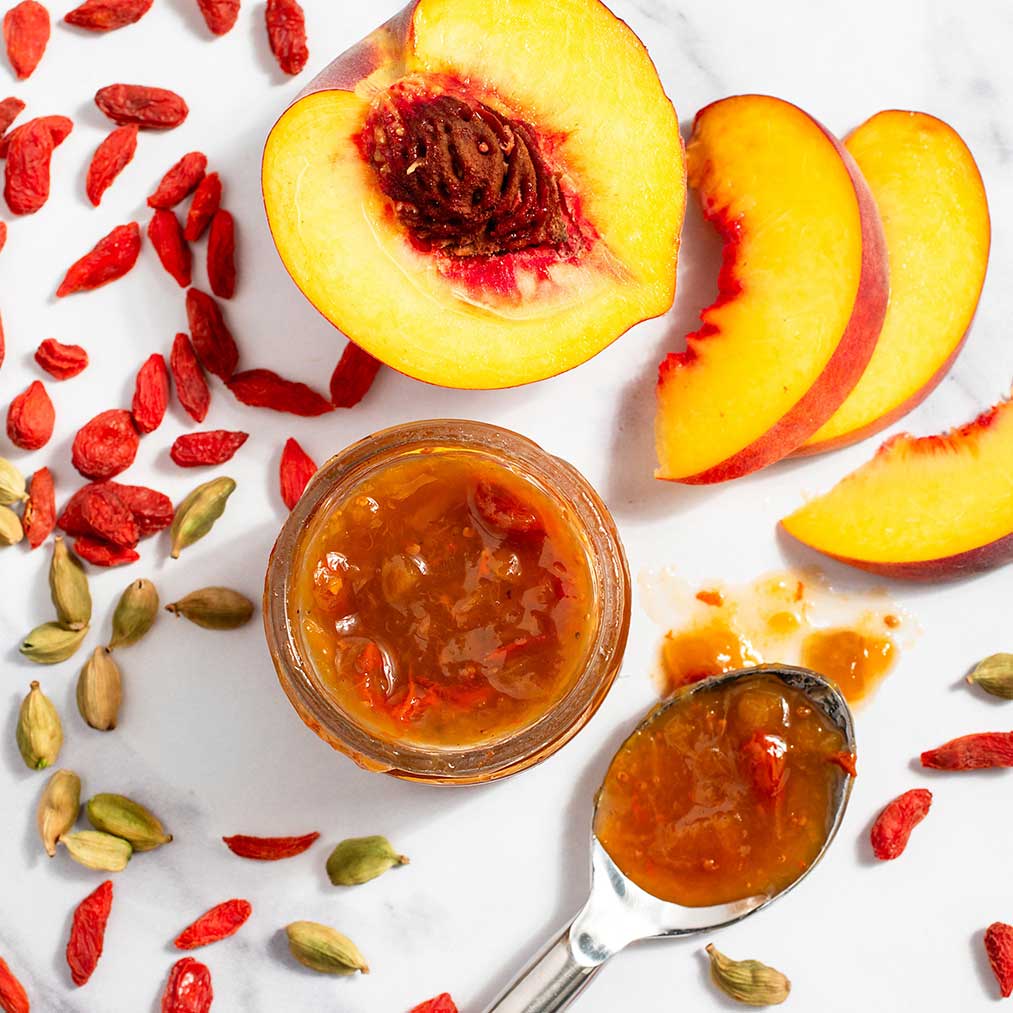 igourmet - Peaches & Apricot Jam with Goji Berries & Cardamom