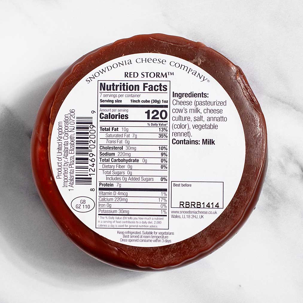 igourmet - Red Storm Welsh Truckle Cheese - Red Leicester