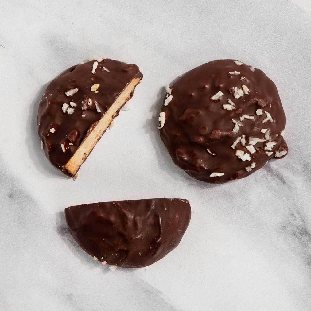 igourmet - Coconut Biscuit Cookies with Dark Chocolate Glaze