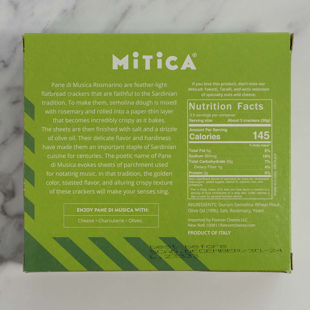 Mitica Rosemary Pane di Musica Sardinian Crackers | iGourmet