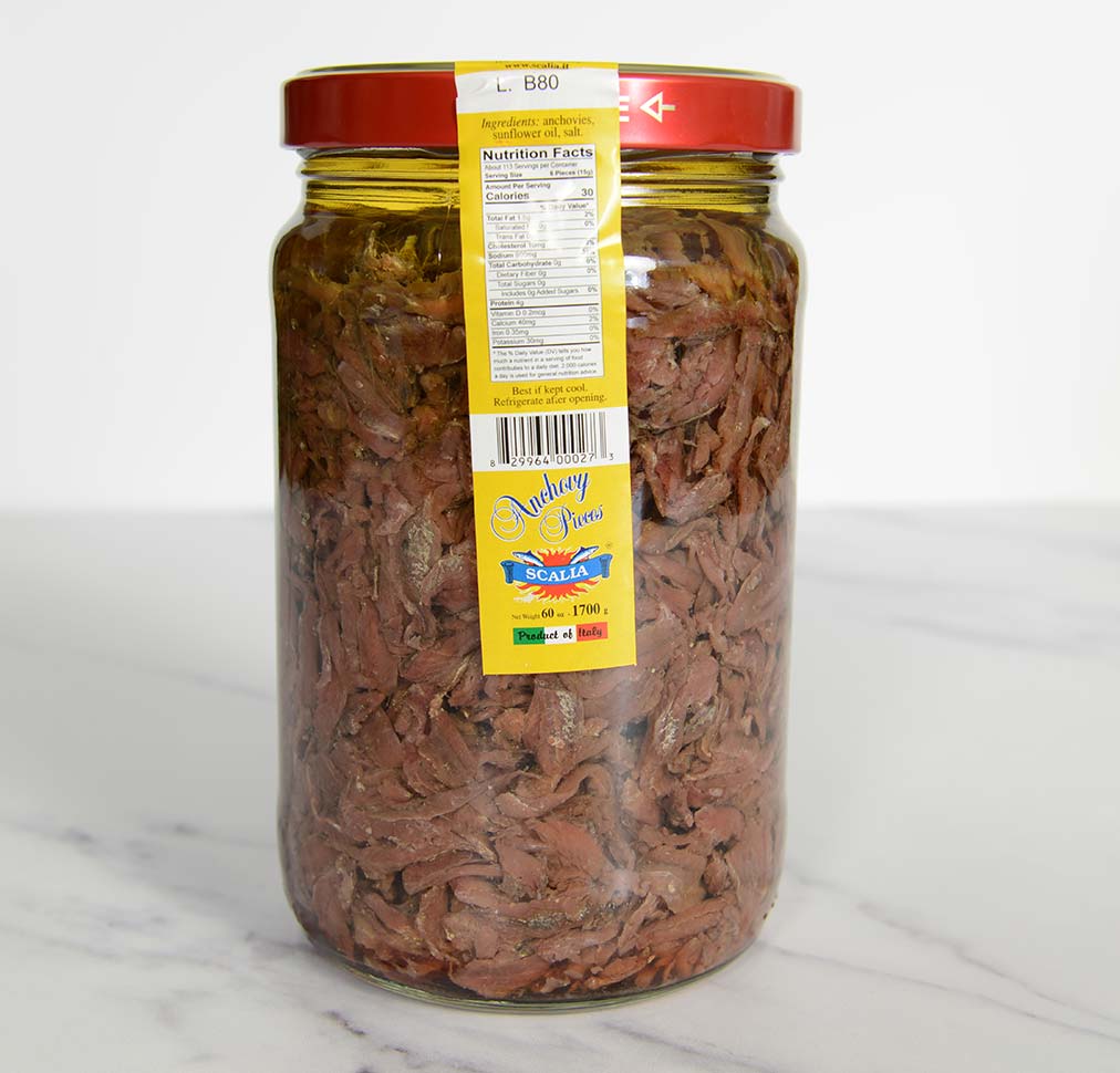 Scalia Sicilian Anchovy Pieces in Sunflower Oil — Traditional ...