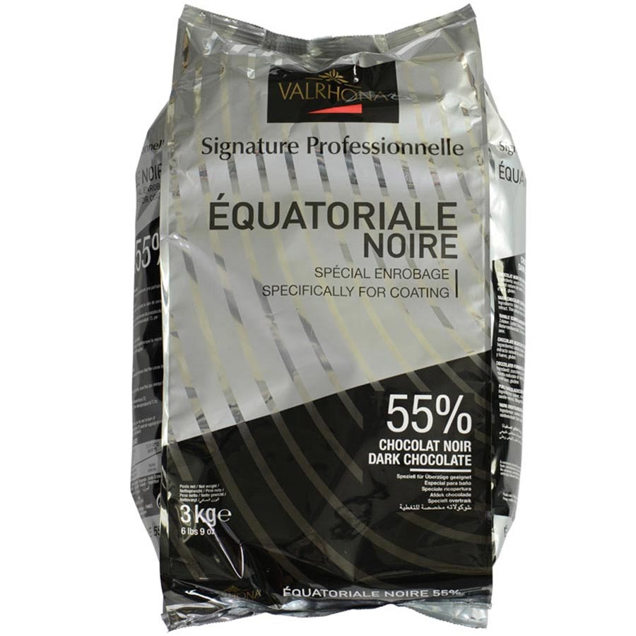 Valrhona Equatoriale Noire 55% Dark Chocolate Pistoles | iGourmet