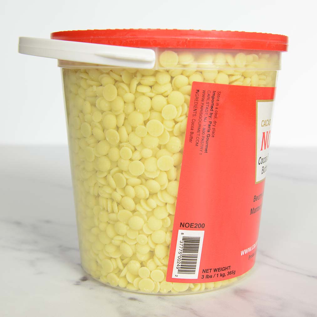 Cacao Noel Cocoa Butter Buttons – 3 lb Pail | iGourmet