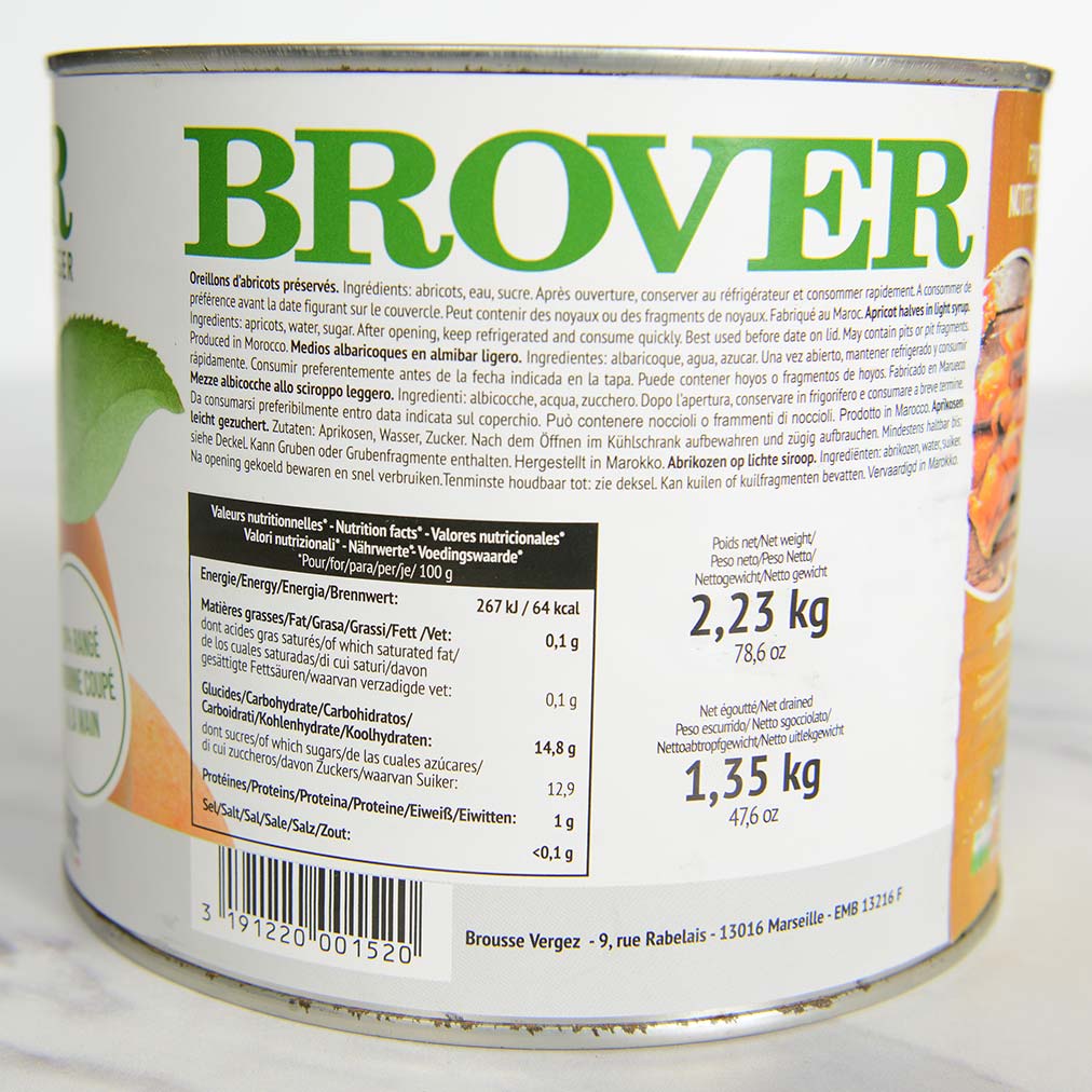 Brover Apricot Halves in Syrup – French Poached Apricots | iGourmet