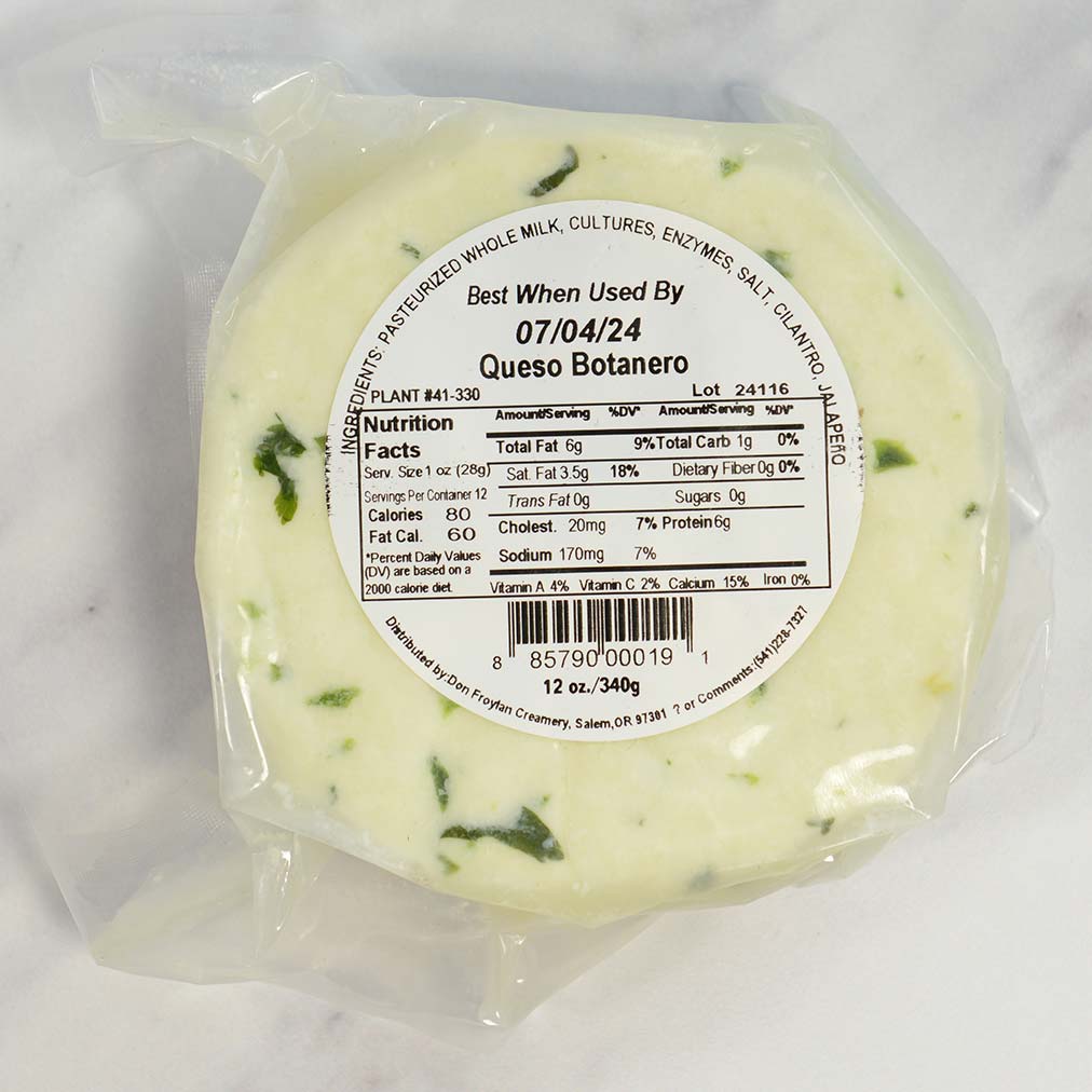 Don Froylan Queso Botanero – Fresh, Melty Cilantro & Jalapeño Cheese | iGourmet