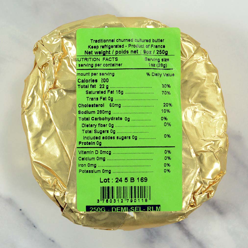 Rodolphe Le Meunier Beurre de Baratte – Traditional French Cultured ...