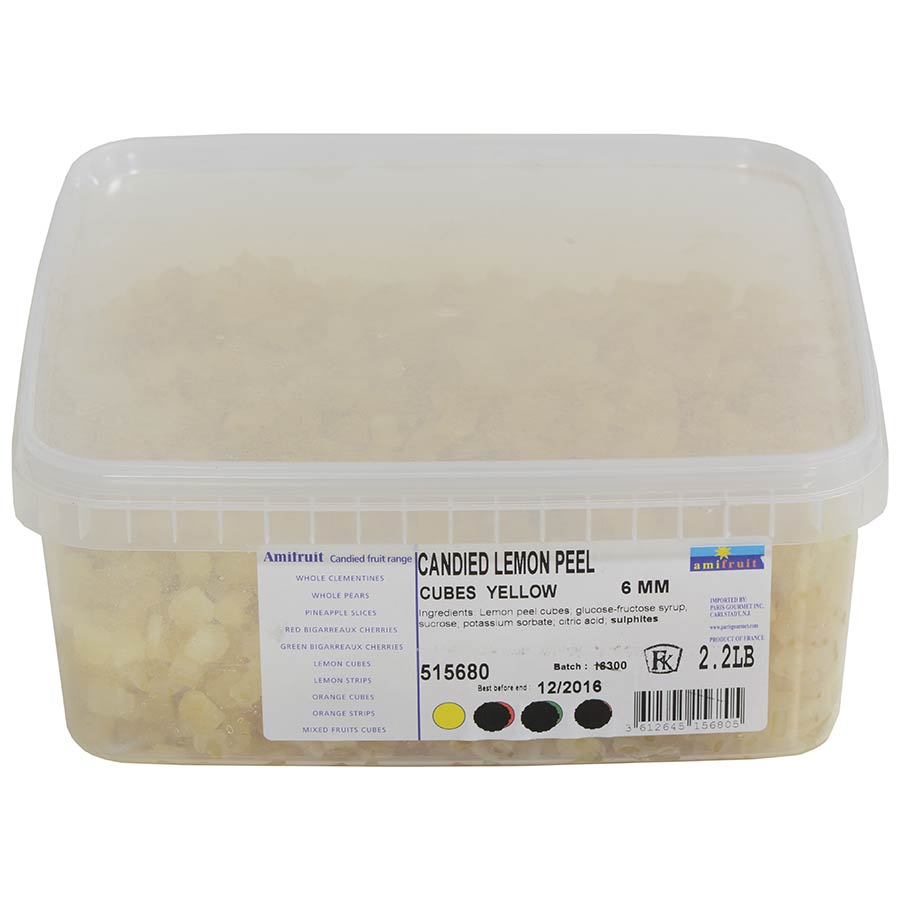Amifruit Cubed Candied Lemon Peel – Sweet, Tart & Aromatic | iGourmet