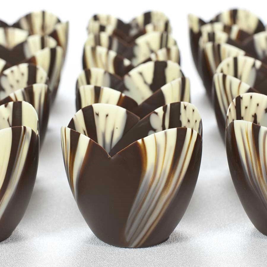 Marbled Chocolate Tulip Cups – 3" | iGourmet