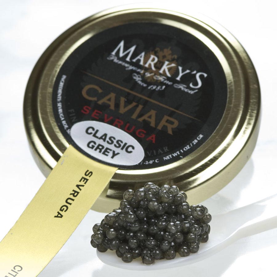 Marky’s Sevruga Classic Grey Caviar | Elegant, Briny Sturgeon Roe