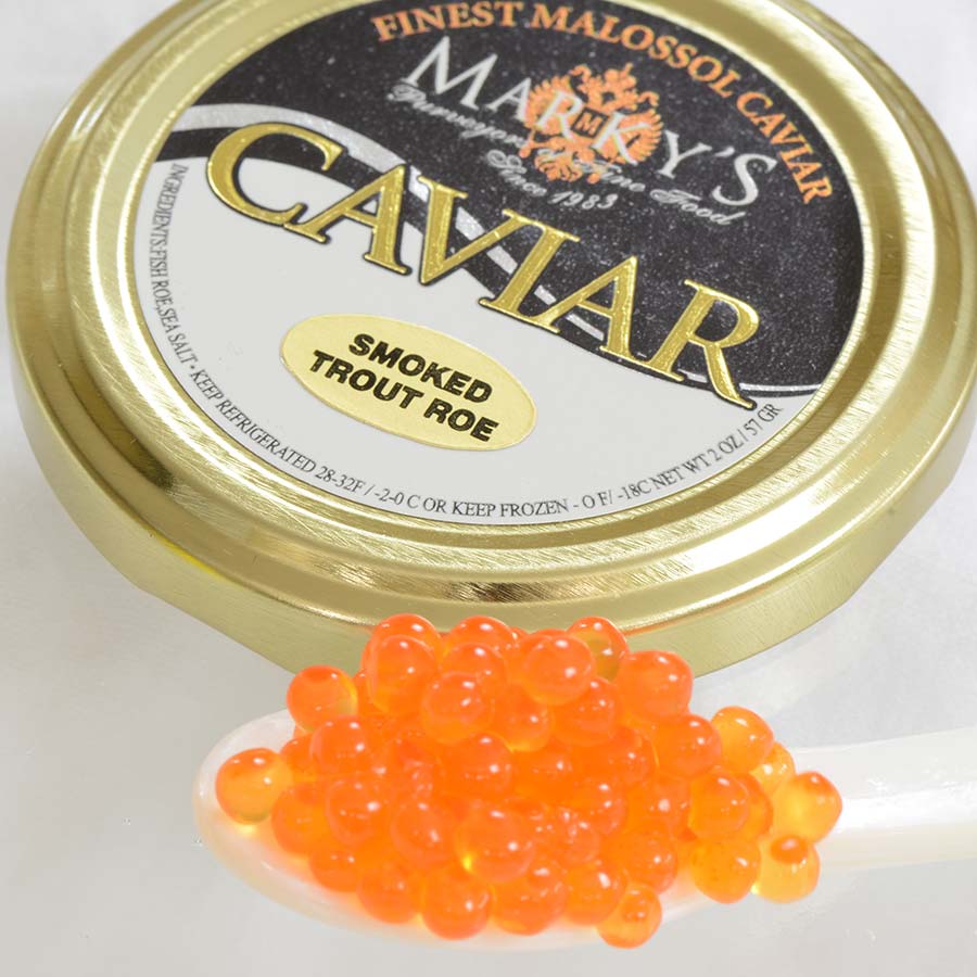 Marky’s Smoked Rainbow Trout Roe | Danish Smoked Fish Roe