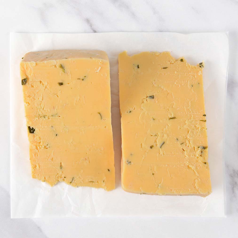 Double Gloucester with Onion & Chives – Bold & Buttery Cheese