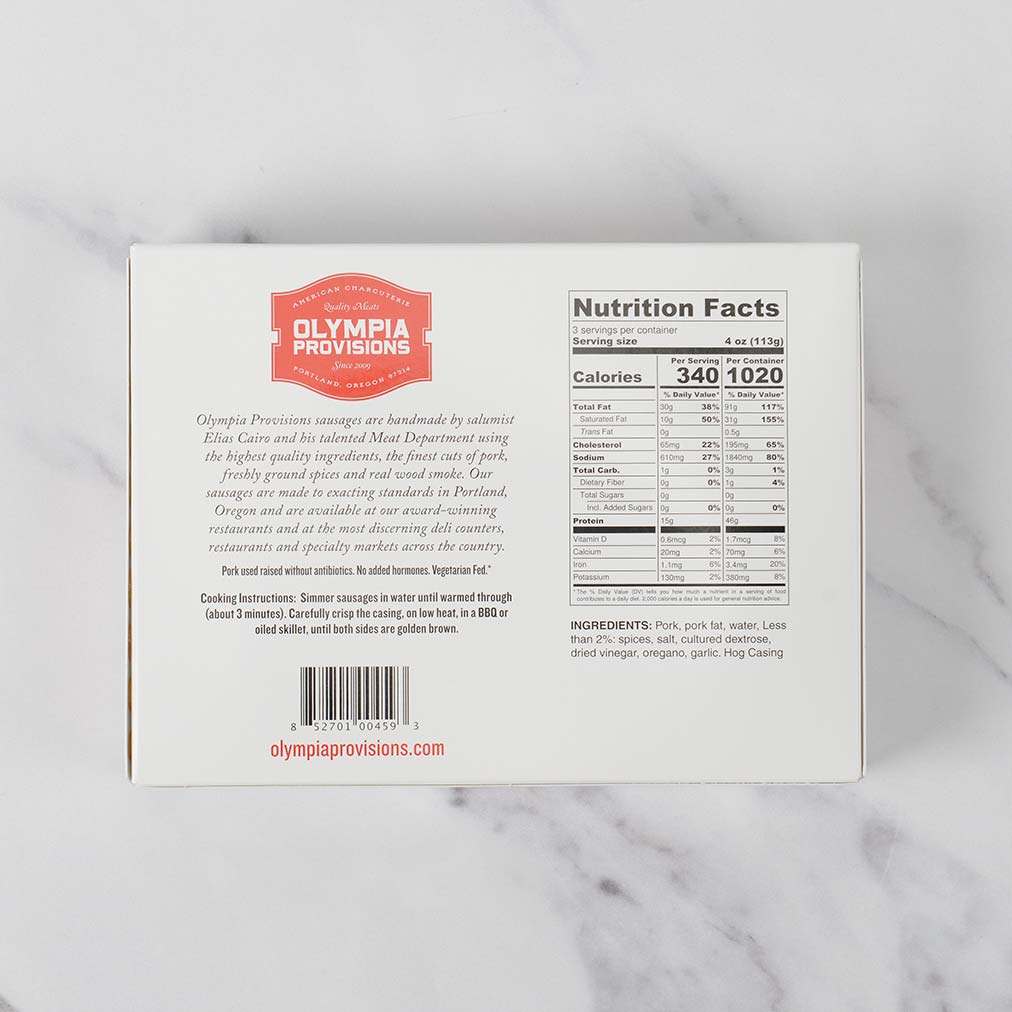 Olympia Provisions Cooked Italian Pork Sausage | iGourmet